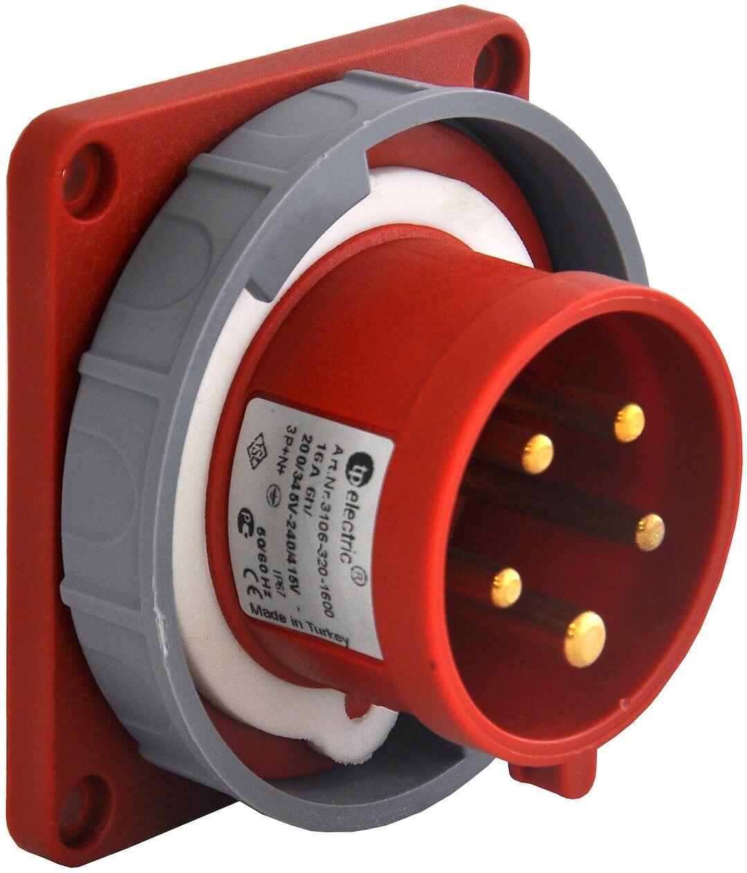 CEE-stik til chassismontering - www.fairshop.dk